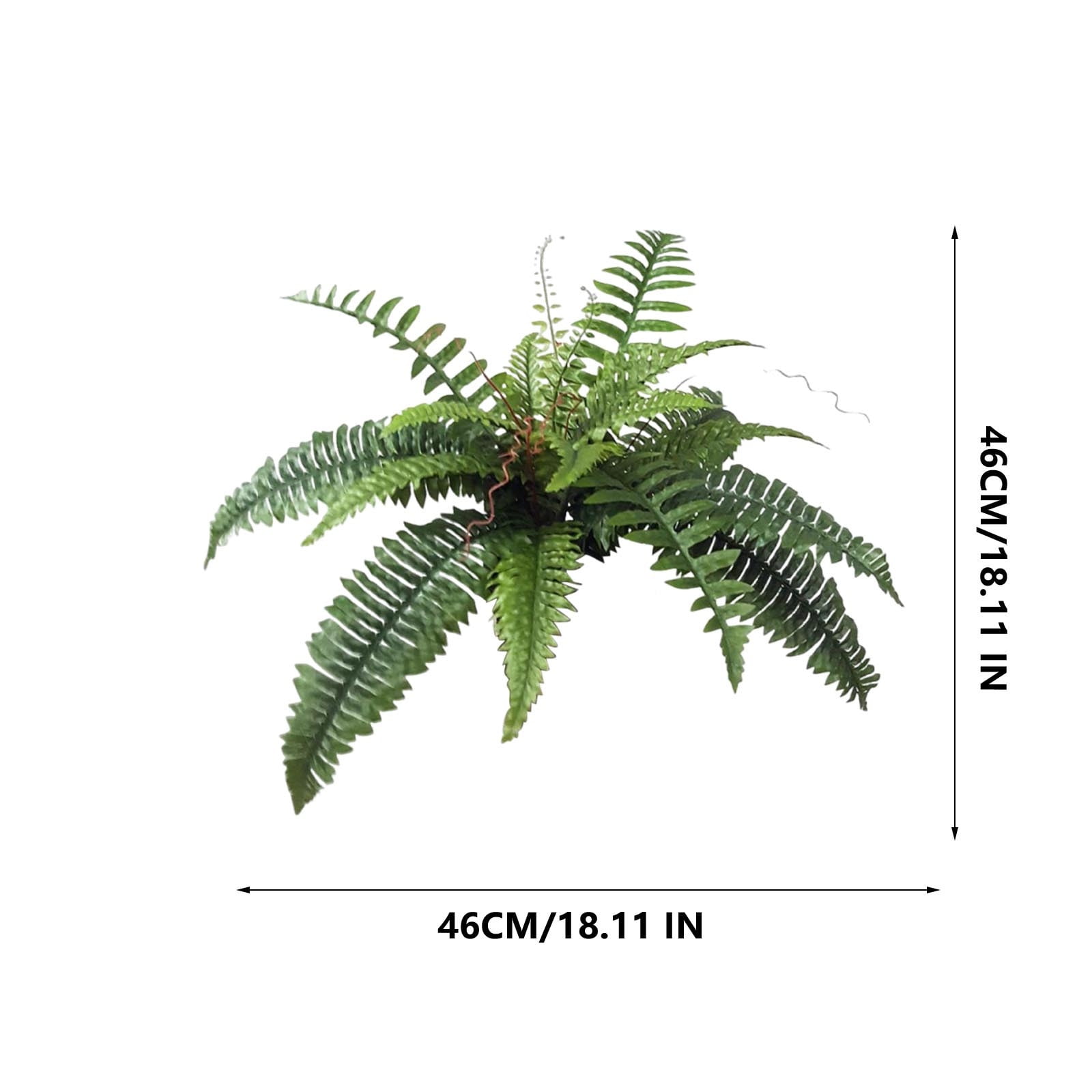 Qocolcyl 18.1" Fake Ferns Artificial Bush Plants Large, Realistic ...