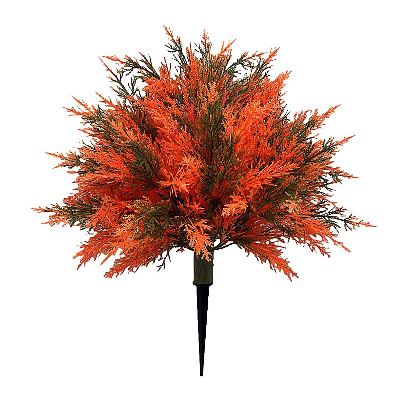 Qocolcyl Fall Decor Artificial Topiary Trees with Ground Spike Tall UV ...