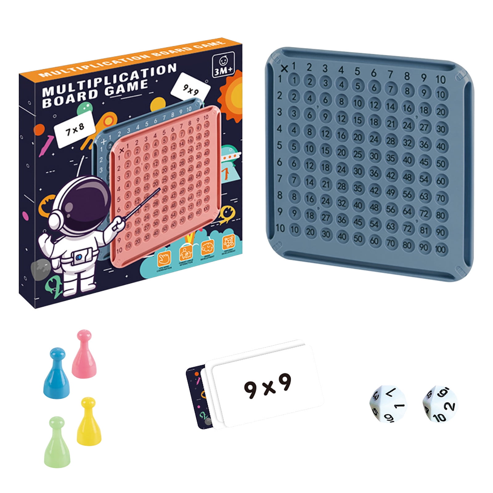 Qocolcyl Wooden Multiplication Board Math Game for Kids 8-12, Math ...