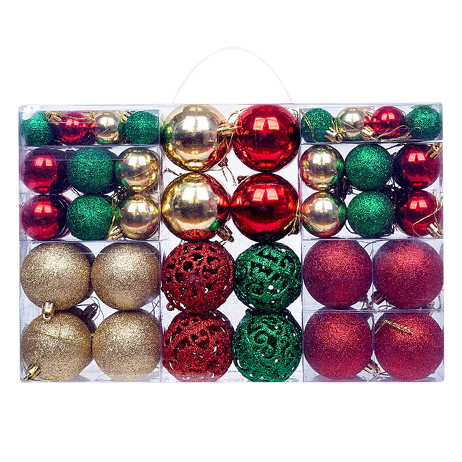 Qocolhg 100 Pieces of Assorted Shatterproof Christmas Ball Ornaments ...