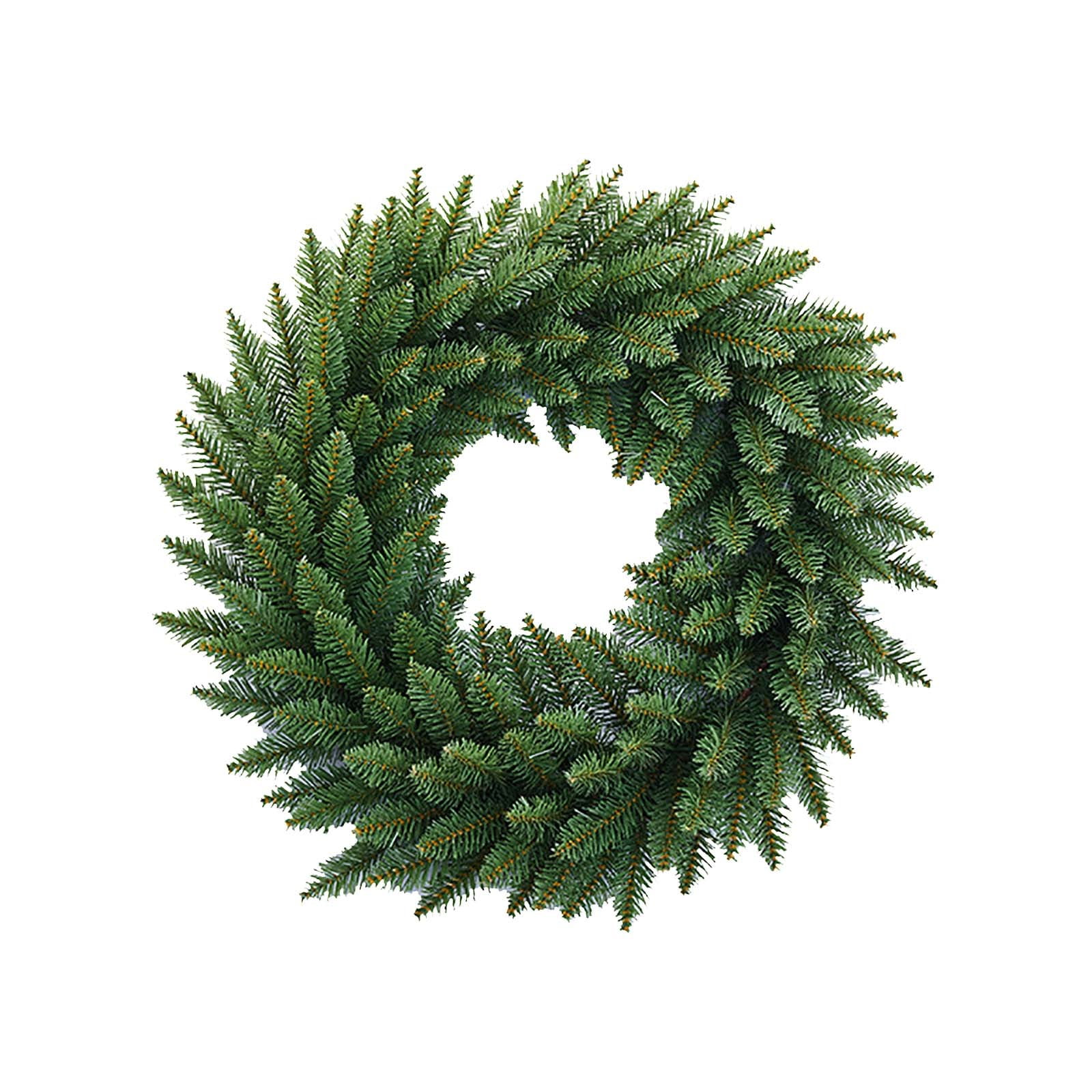 Qocolhg 11.8 Inch Christmas Wreaths Round Green Rattan Garlands for ...