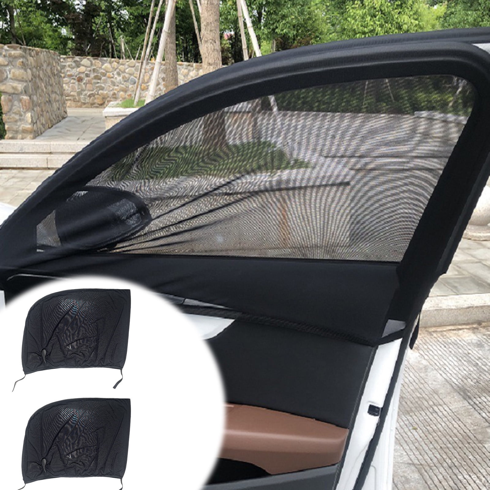 Qocolhg 2 Pack Car Rear Side Window Shade, Stretchy Mesh Car Window ...