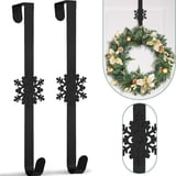 Qocolhg 2 Pack Wreath Hanger for Front Door 15" Metal Over The Door ...