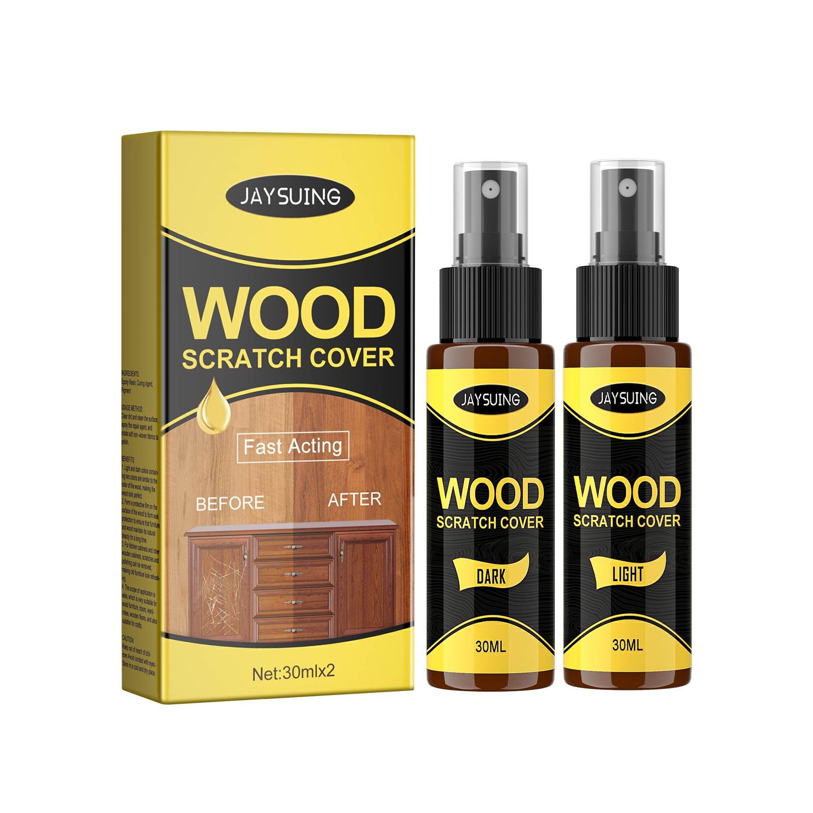 Qocolhg 2 Pcs Scratch Remover for Real Wood Furniture and Real Floor ...