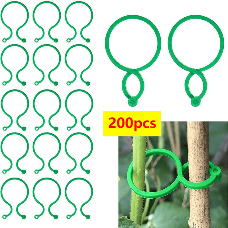 Qocolhg 200Pcs Secured Plastic Plant Clips, New Combinable Plant ...