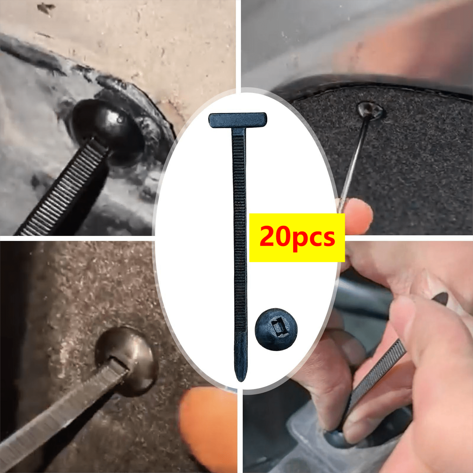 Qocolhg 20Pcs Nylon Universal Cable Tie Buckle,Heavy Duty Self-Locking ...