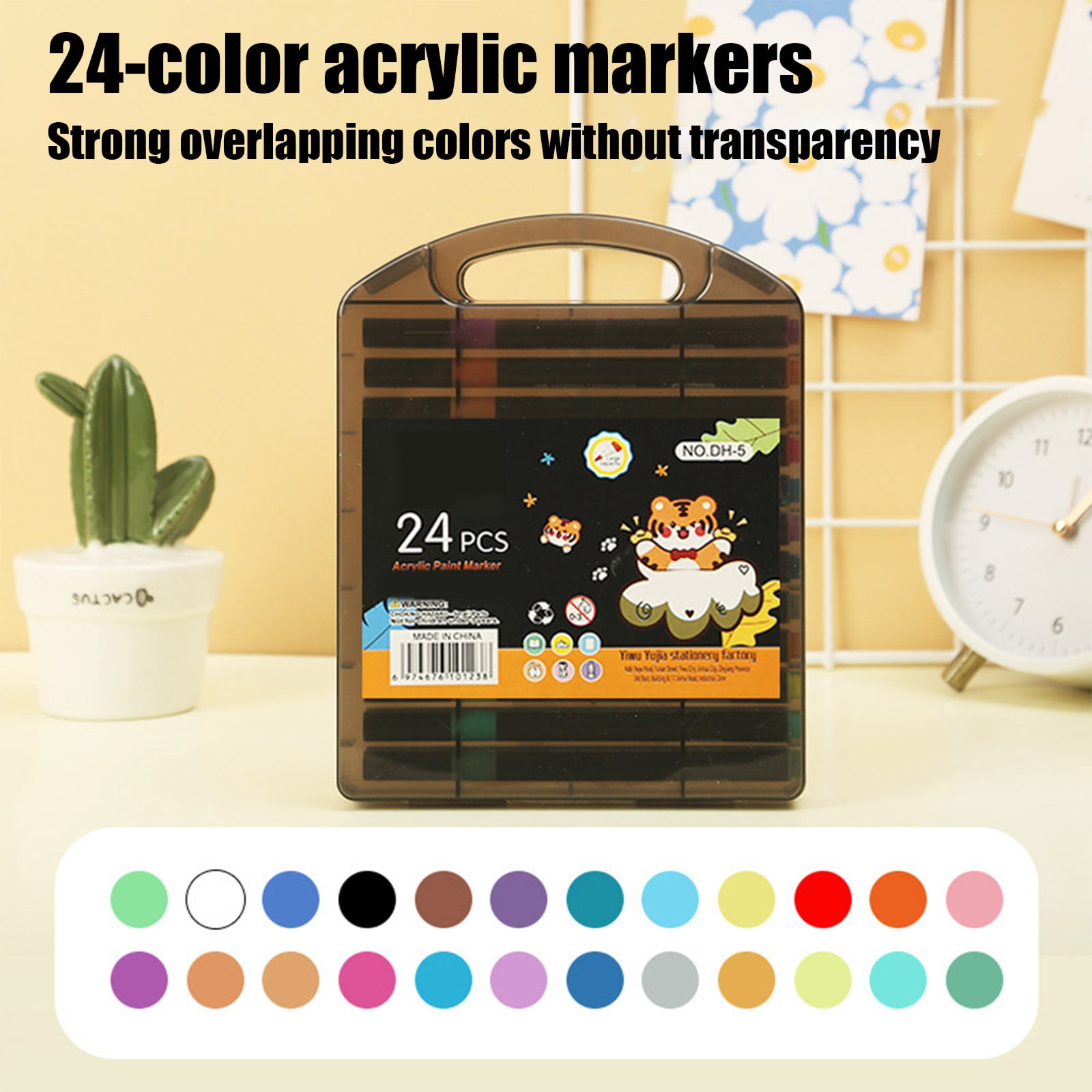 Qocolhg 24 Colors Dual Tip Art Markers Pens for Adult Coloring Books ...