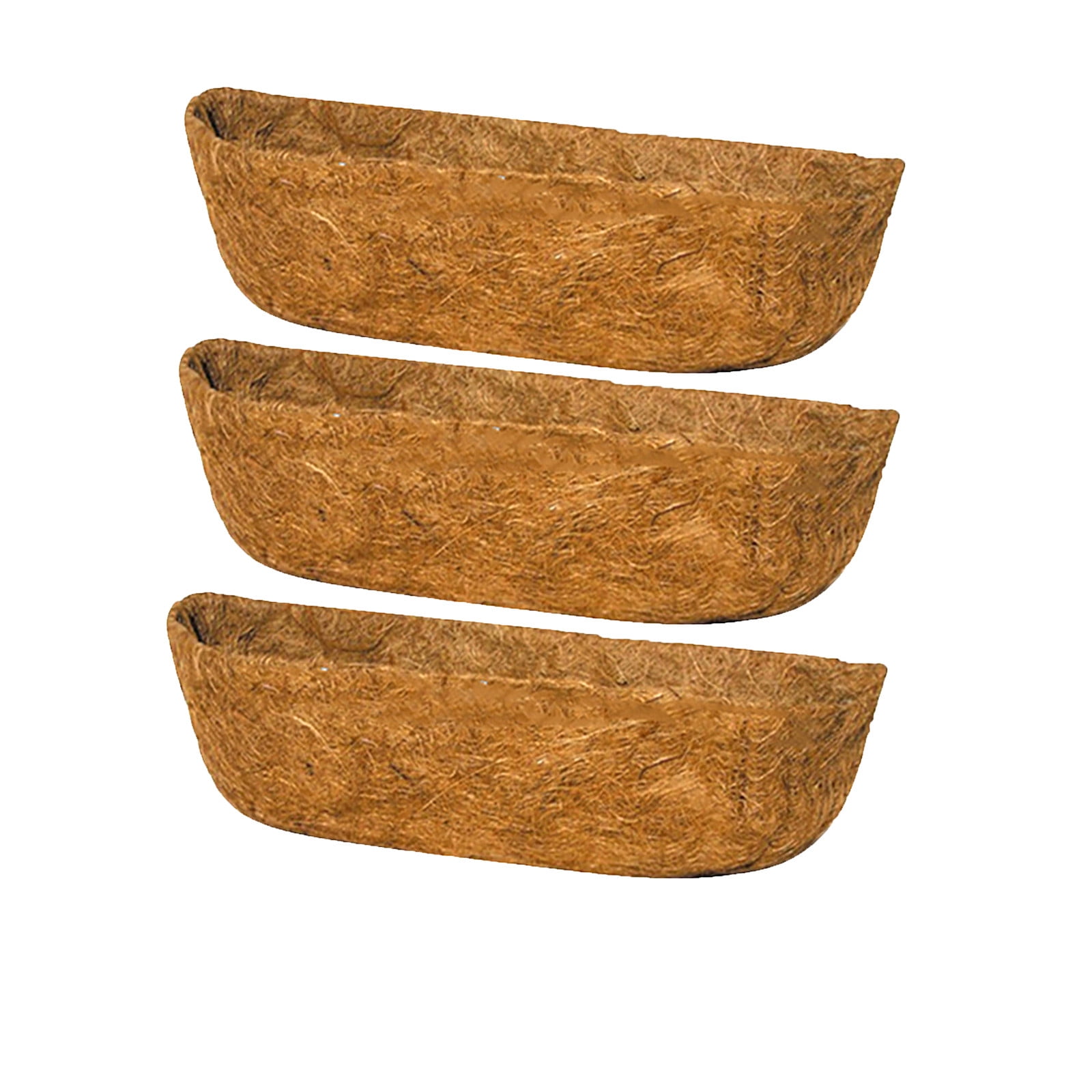 Qocolhg 24 inch 3 Pack Trough Coco Liners, Natural Coconut Coir Fiber ...
