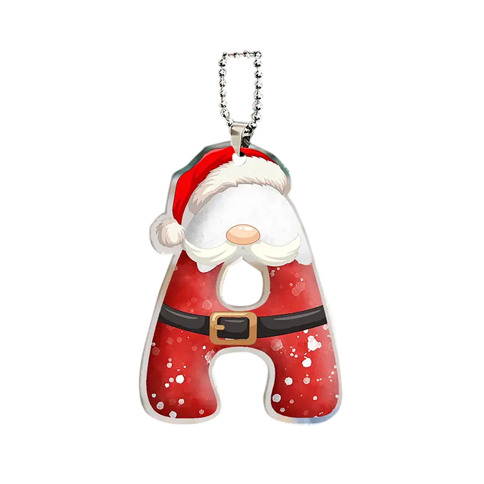 Qocolhg 26 Alphabet Ornaments for Christmas Tree Initial Letter Santa ...