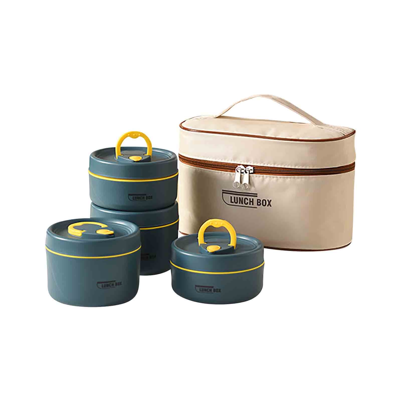 Qocolhg 4 Pcs Food Warm Lunch Container, Stainless Steel Thermal Lunch ...