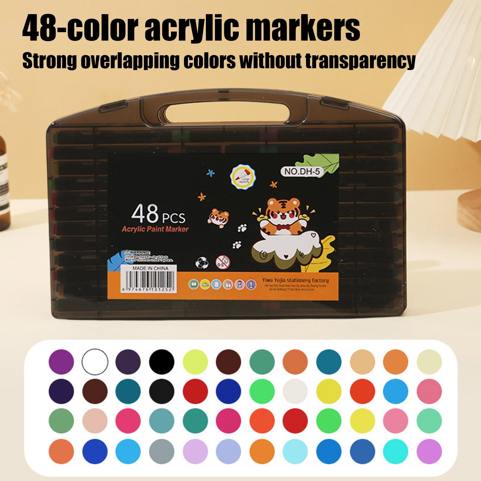 Qocolhg 48 Colors Dual Tip Art Markers Pens for Adult Coloring Books ...