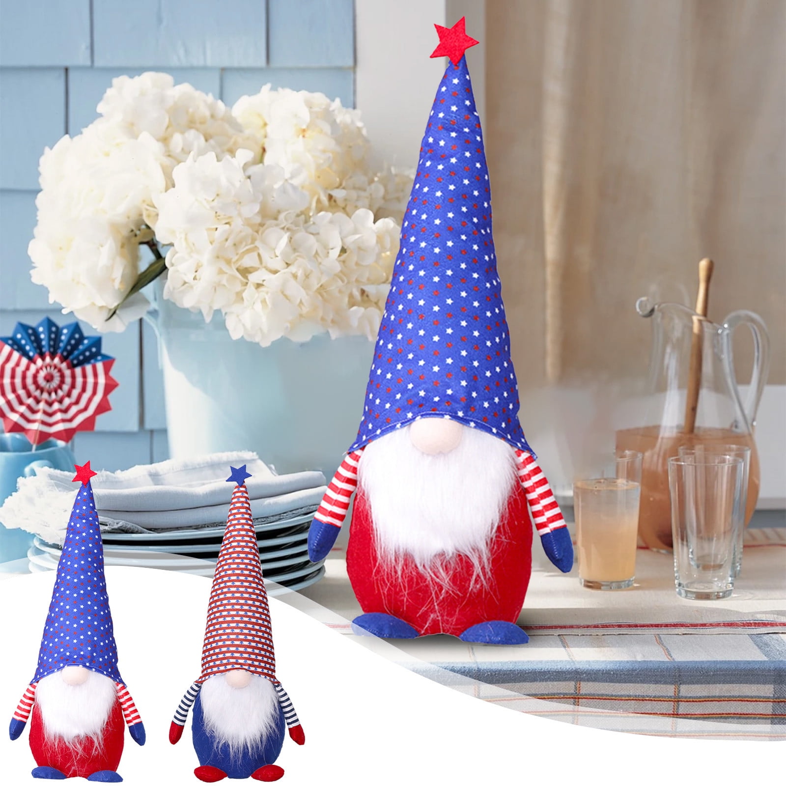Qocolhg 4th of July Patriotic Gnomes Decorations, Handmade Gnomes ...