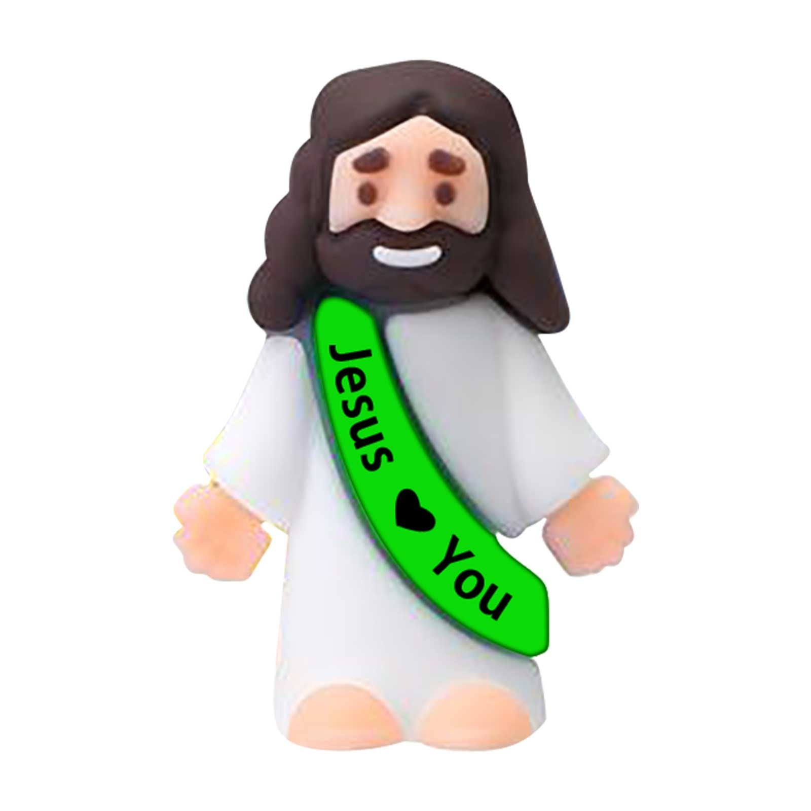 Qocolhg 5 Pcs Little Jesus Figures Original Design Jesus Love You Mini ...