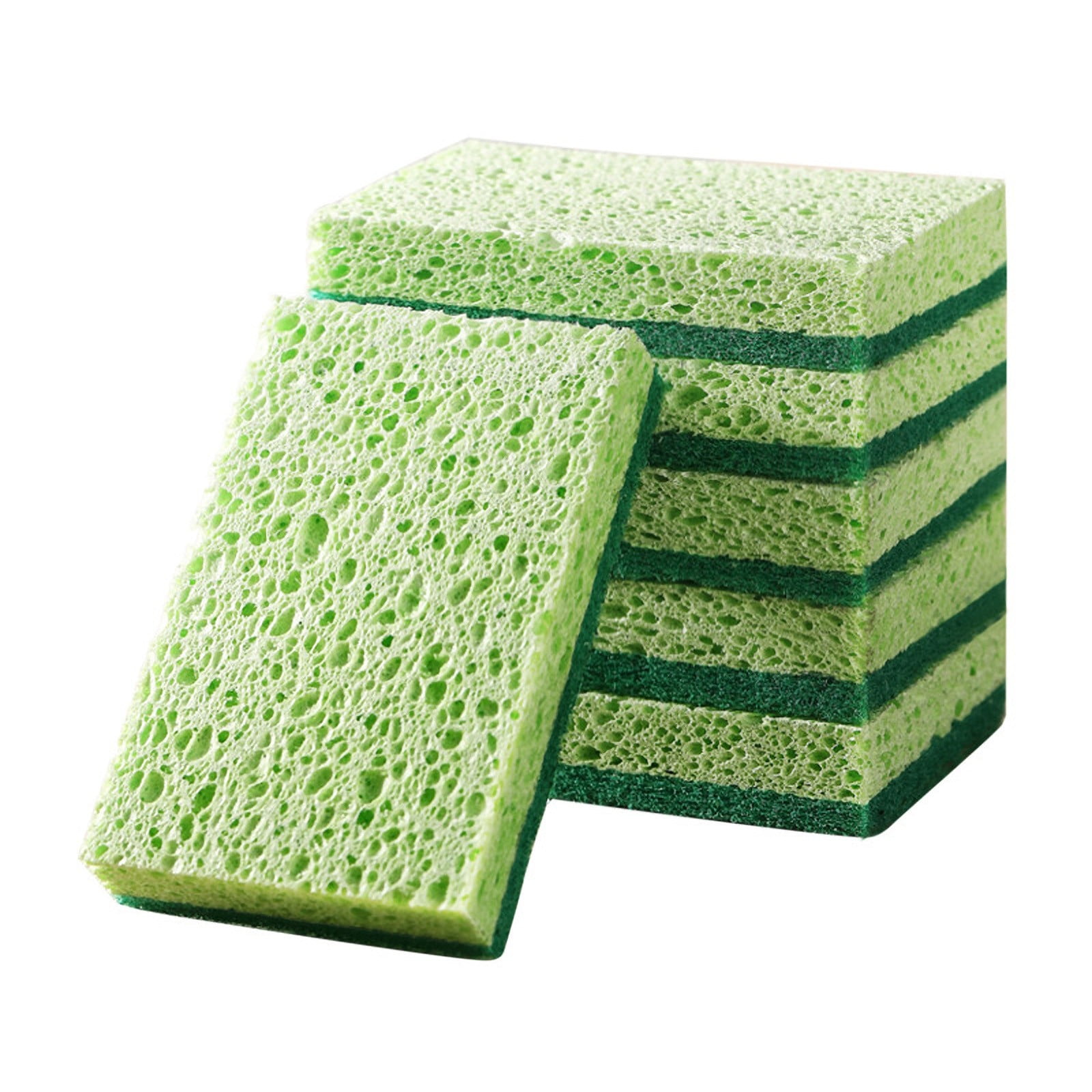Qocolhg 6 Pack Multi-Purpose Sponges Kitchen,Non-Scratch Microfiber ...