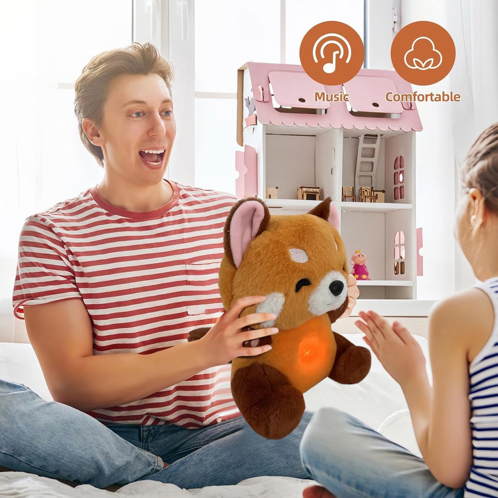 Qocolhg Anxiety Relief Stuffed Animals with Sensory Details Music ...