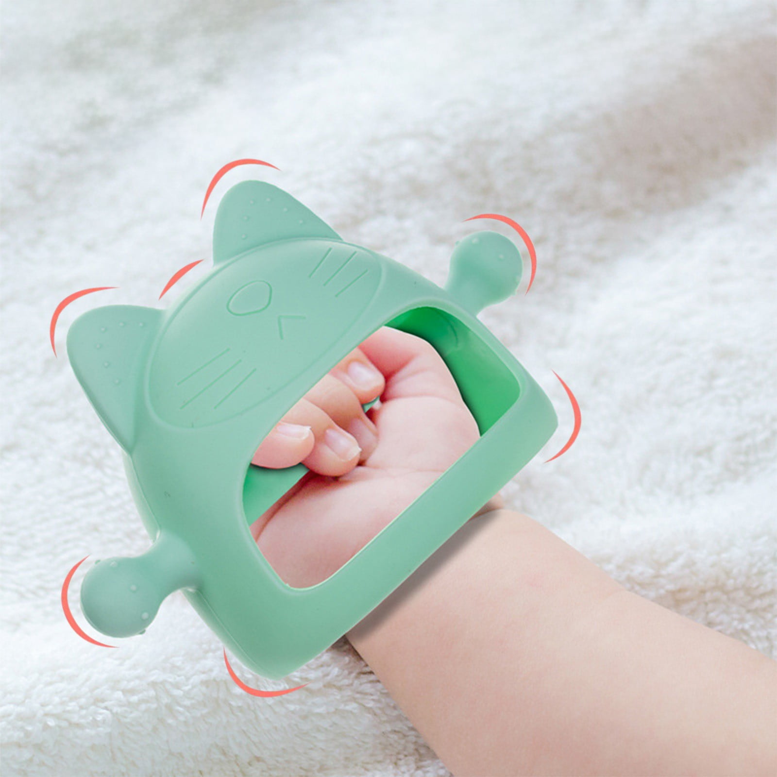 Qocolhg Baby Teething Toy for 0-6 6-12 Months Infant, Food Grade ...
