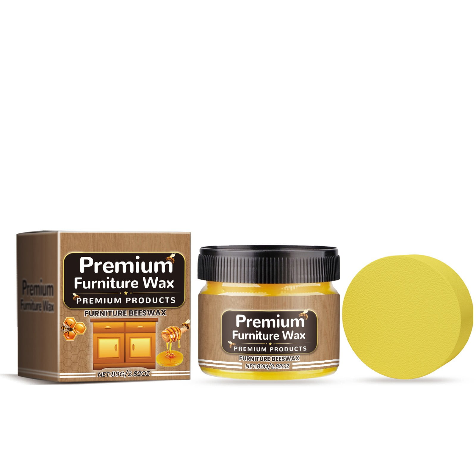 Qocolhg Beeswax Furniture Polish, Wood Seasoning Beeswax for Furniture ...