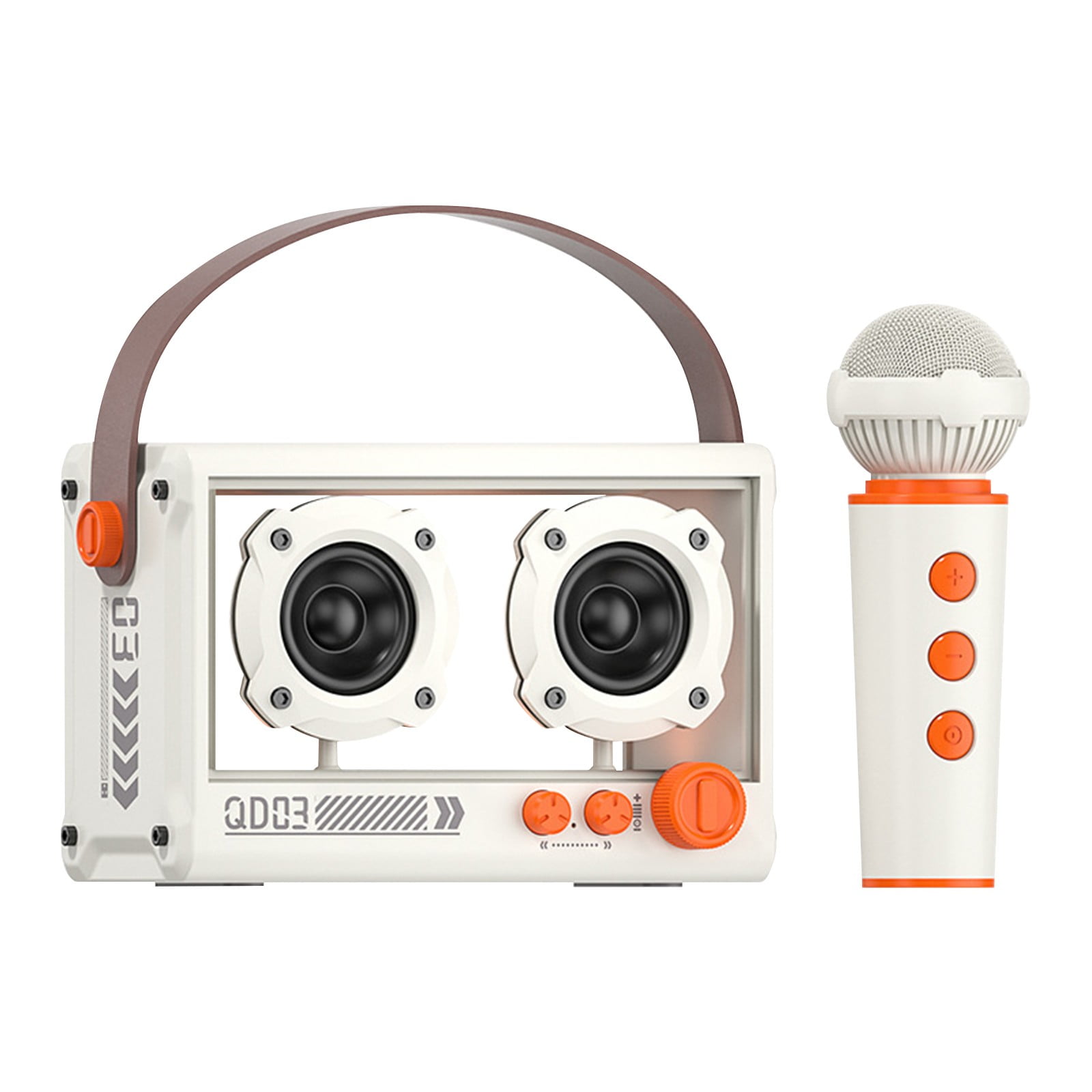 Qocolhg Bluetooth Speaker With Microphone, Karaoke Machine with Cool ...