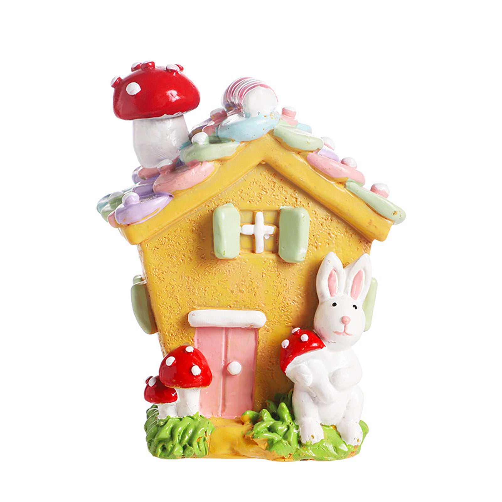 Qocolhg Bunny Rabbit Garden Statue, Easter Bunny Statue, Resin Outdoor ...