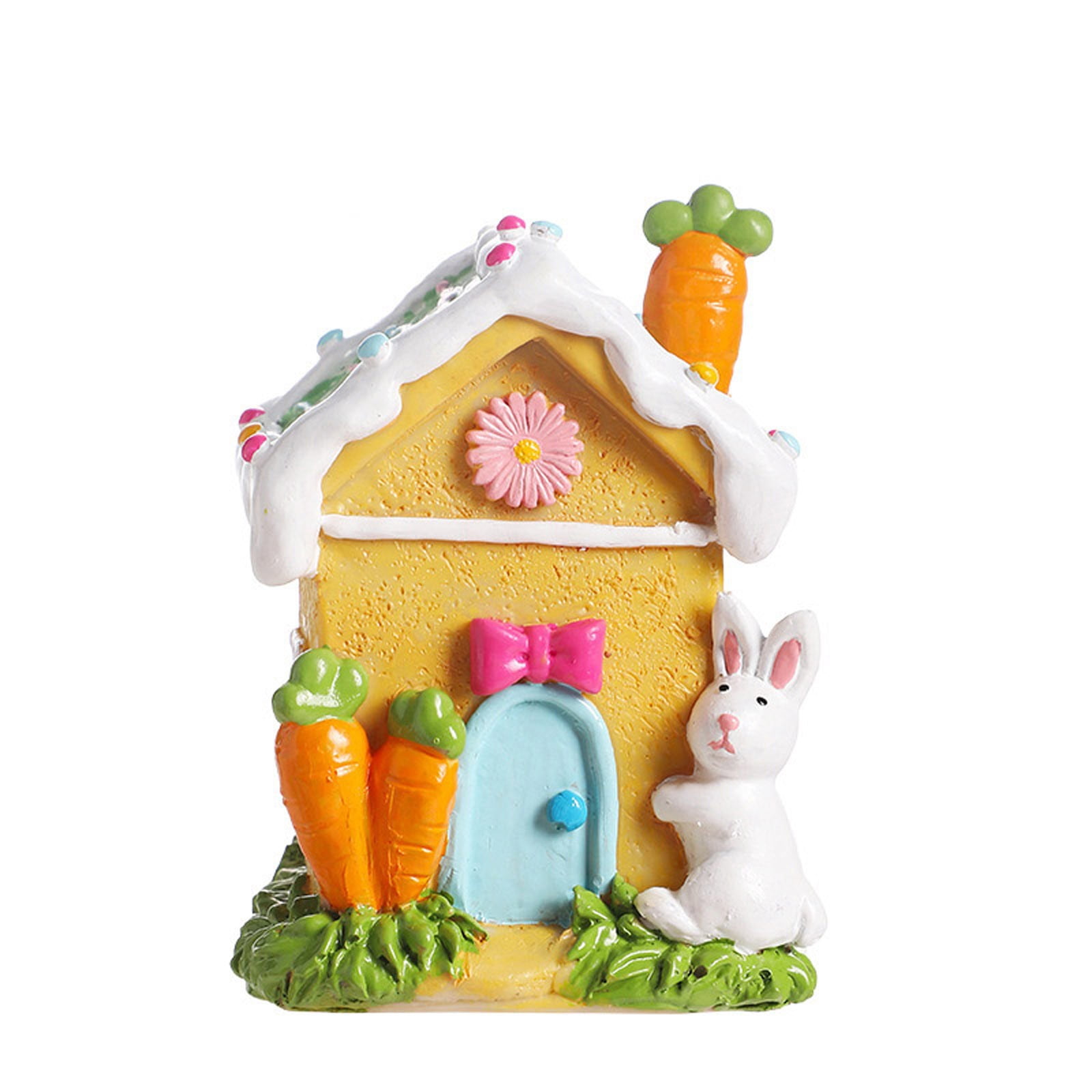 Qocolhg Bunny Rabbit Garden Statue, Easter Bunny Statue, Resin Outdoor ...