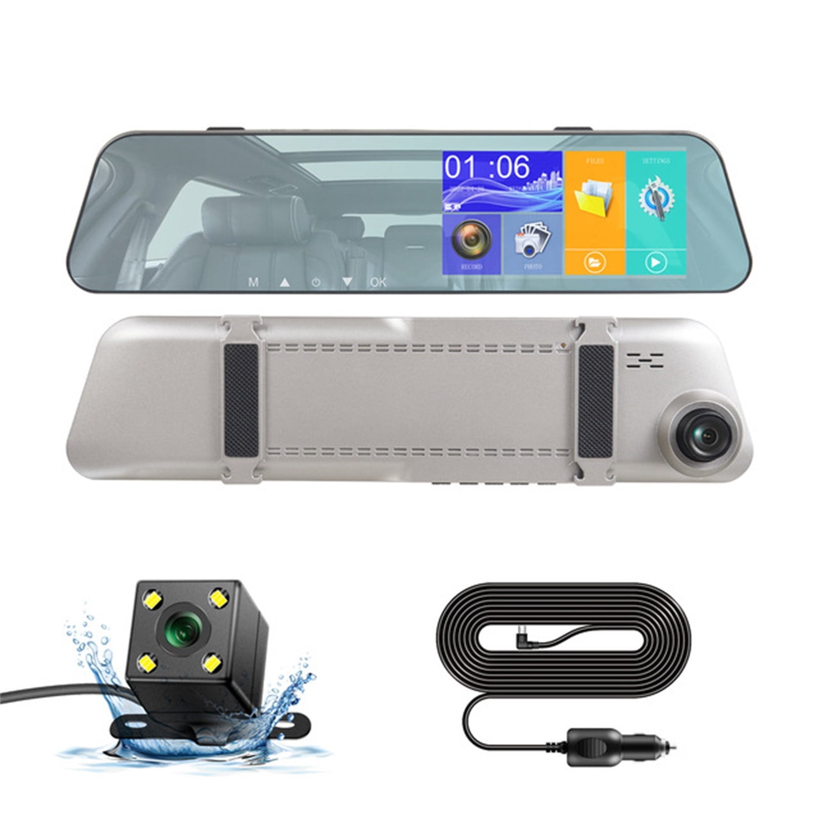 Qocolhg Car DVR Mirror Video Recorder 1080P Screen Dashcam Lens ...