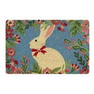 SDJMa Easter Bunny Eggs Farmhouse Kitchen Rugs Spring Rabbits Flowers ...