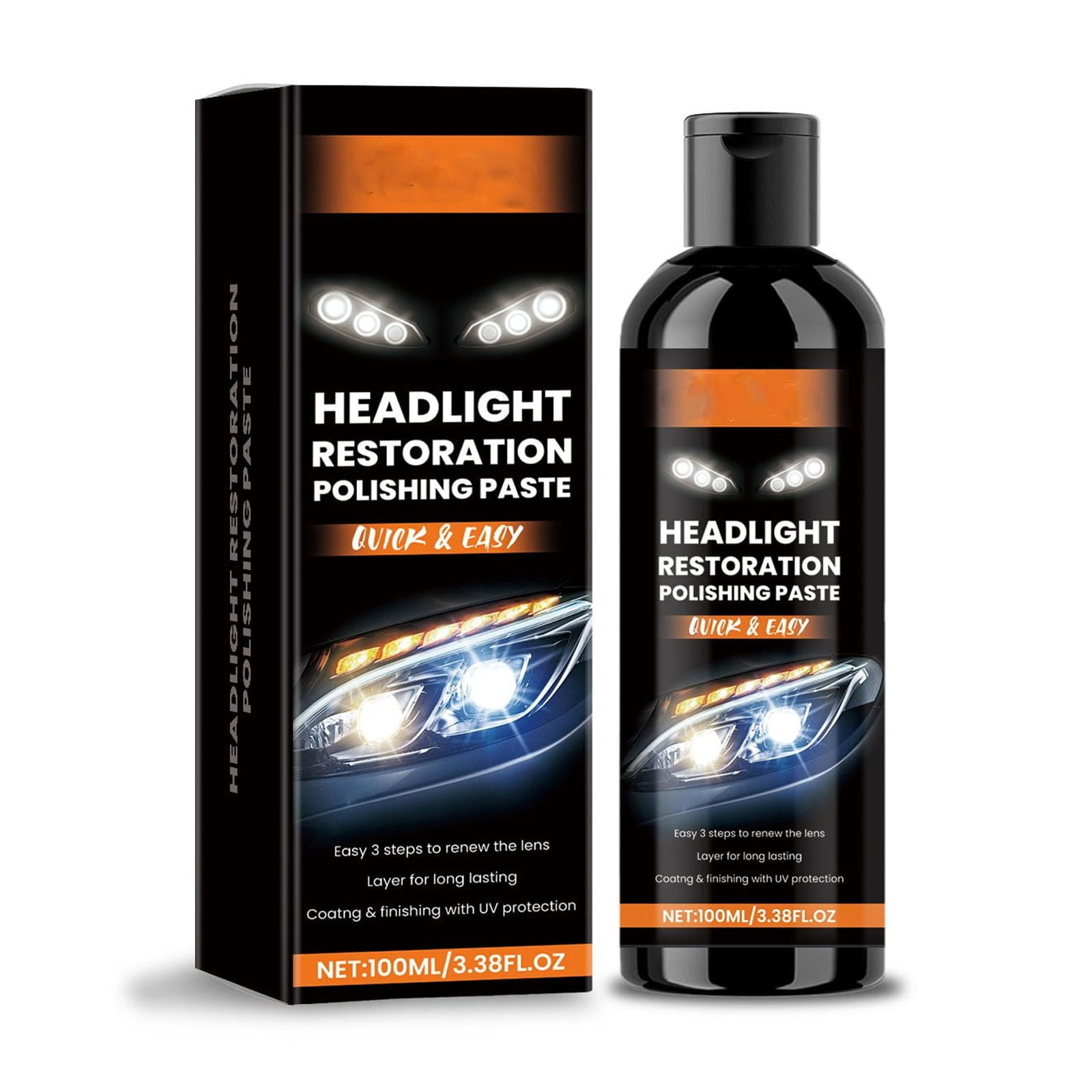 Qocolhg Ceramic Headlight Restoration Kit,To Last As Long As You Own Your Vehicle,Brings ...