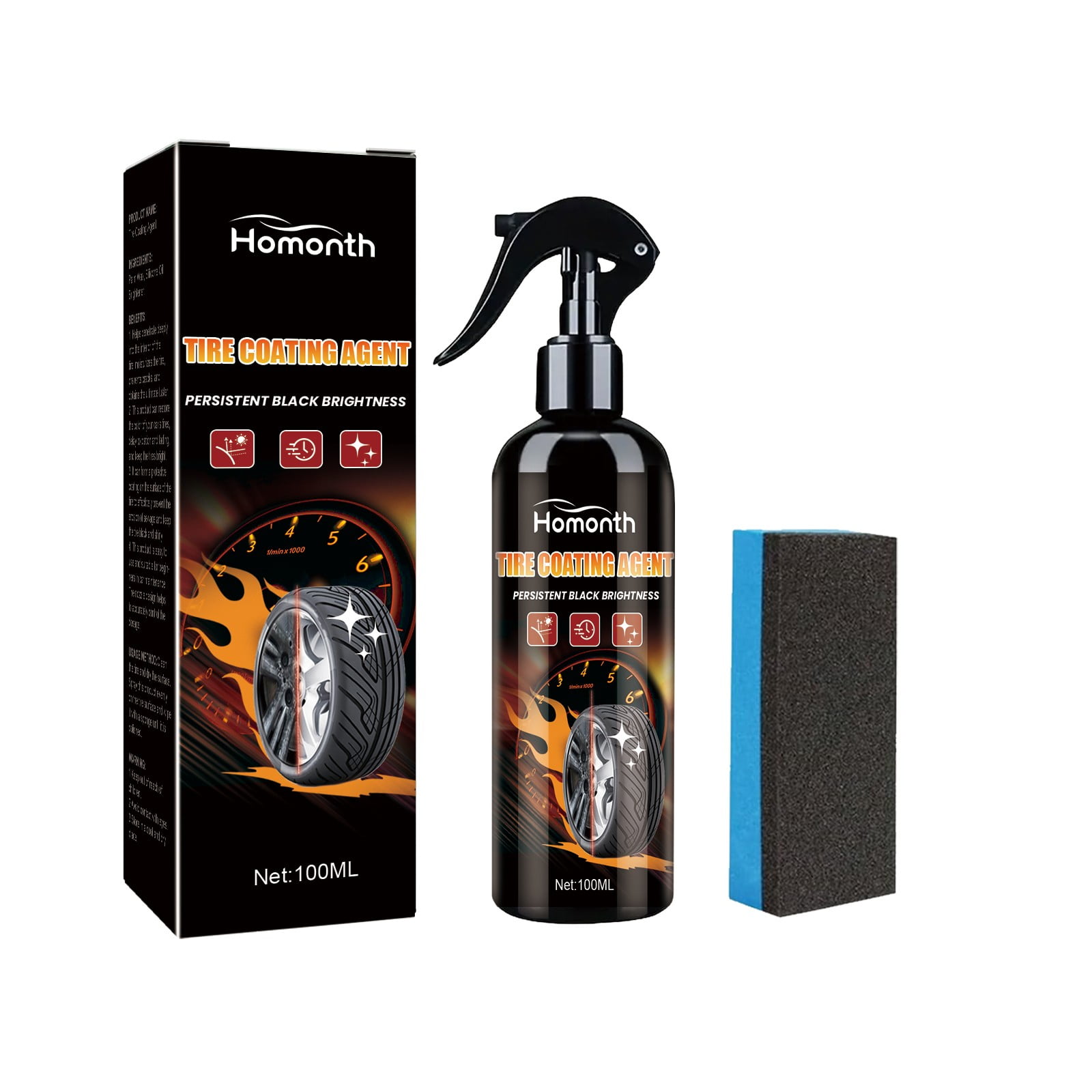 Qocolhg Ceramic Tire Coat, Tyre Shine High Gloss Paste, UV Protection ...