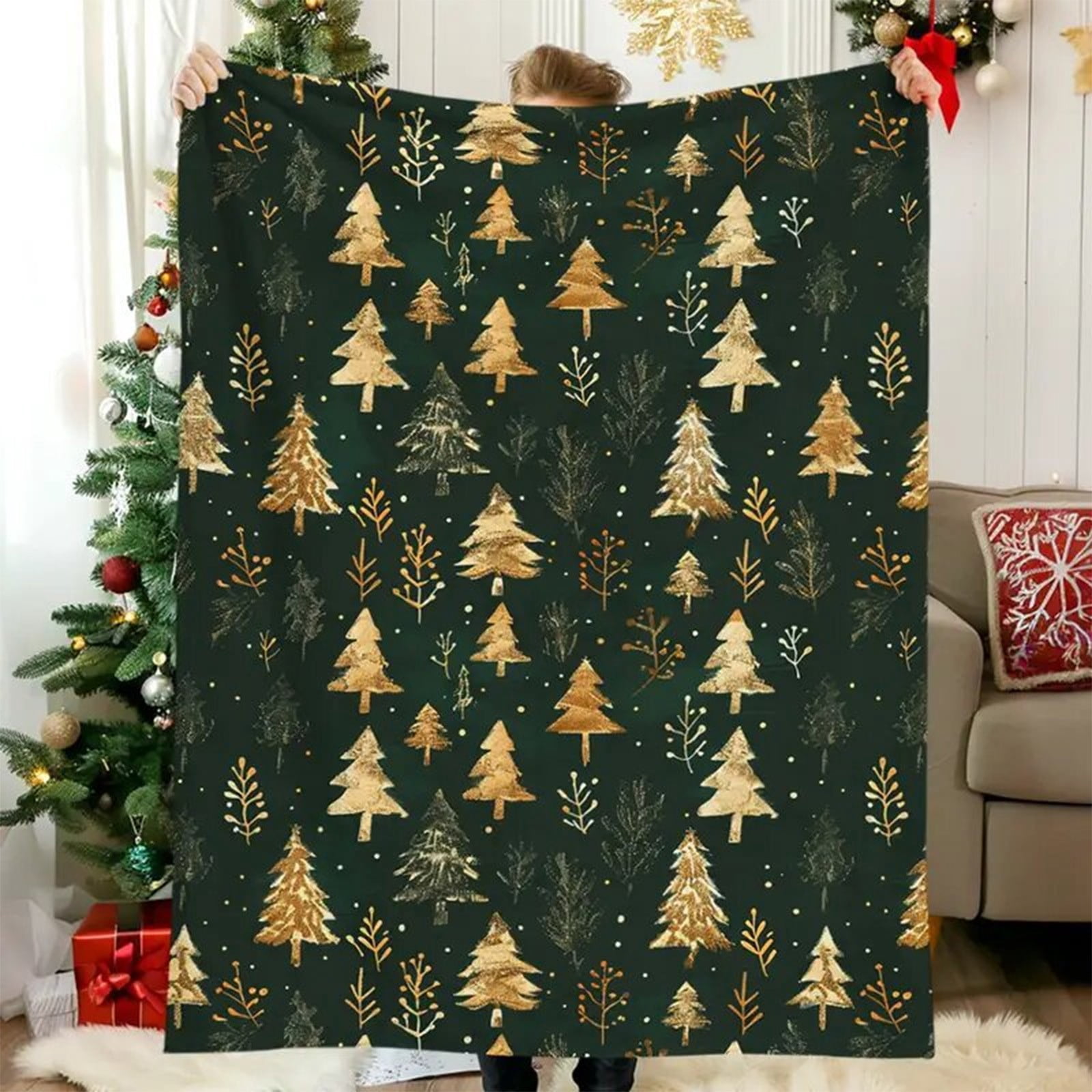 Qocolhg Christmas Blanket and Throws, Comfort Velvet Touch Plush ...