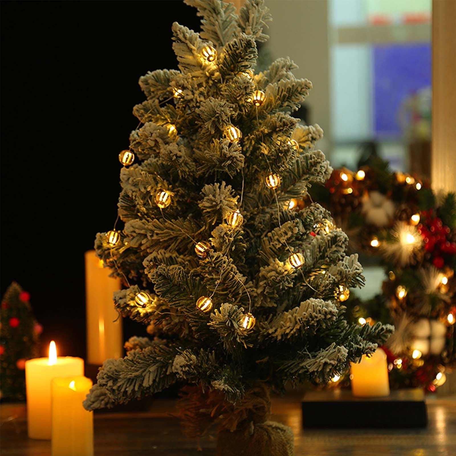 Qocolhg Christmas Lights, 20 Count Mini Clear Battery Operated Lights 6 ...