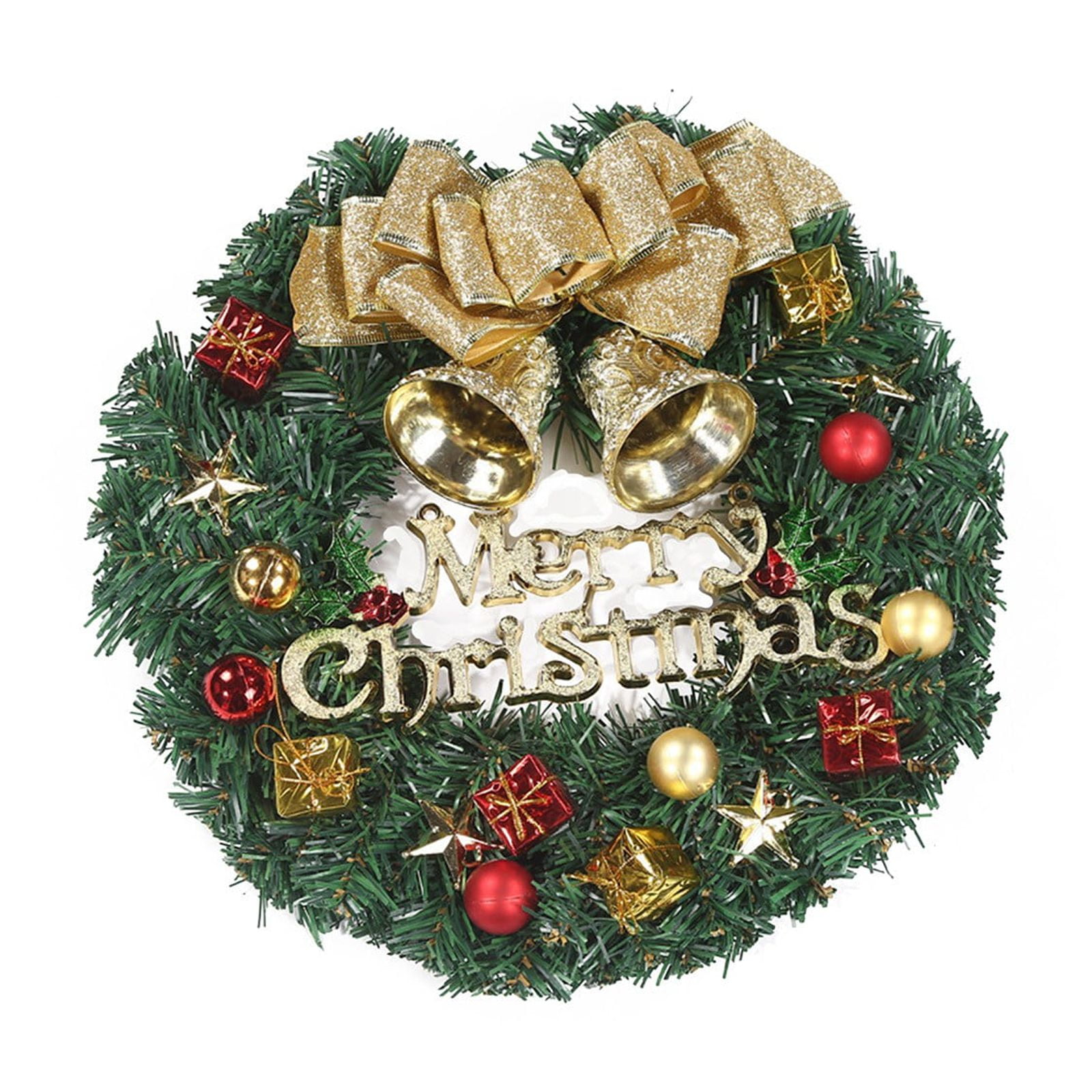 Qocolhg Christmas Reef Wreaths for Front Door Window 12 Inch Pine ...