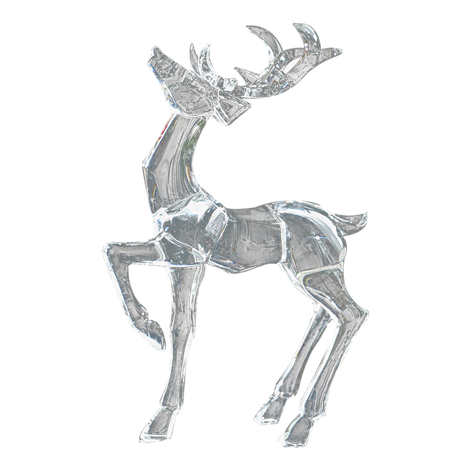 Qocolhg Christmas Reindeer Ornaments Acrylic Collection Ornament Statue ...