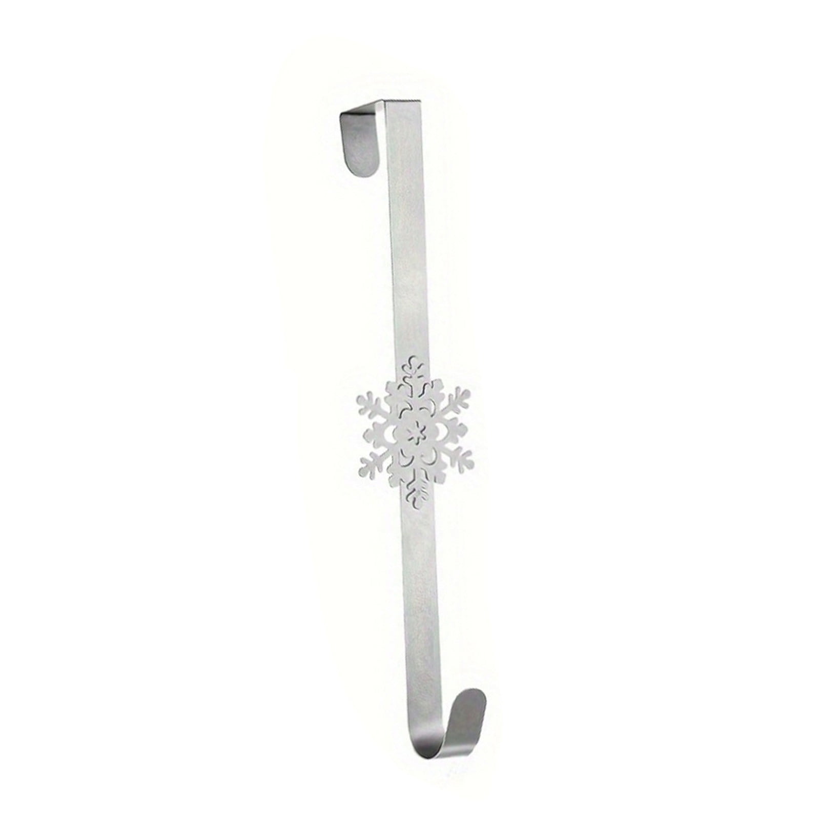 Qocolhg Christmas Silver Metal Wreath Hanger, 15 Inches Wreath Hook ...