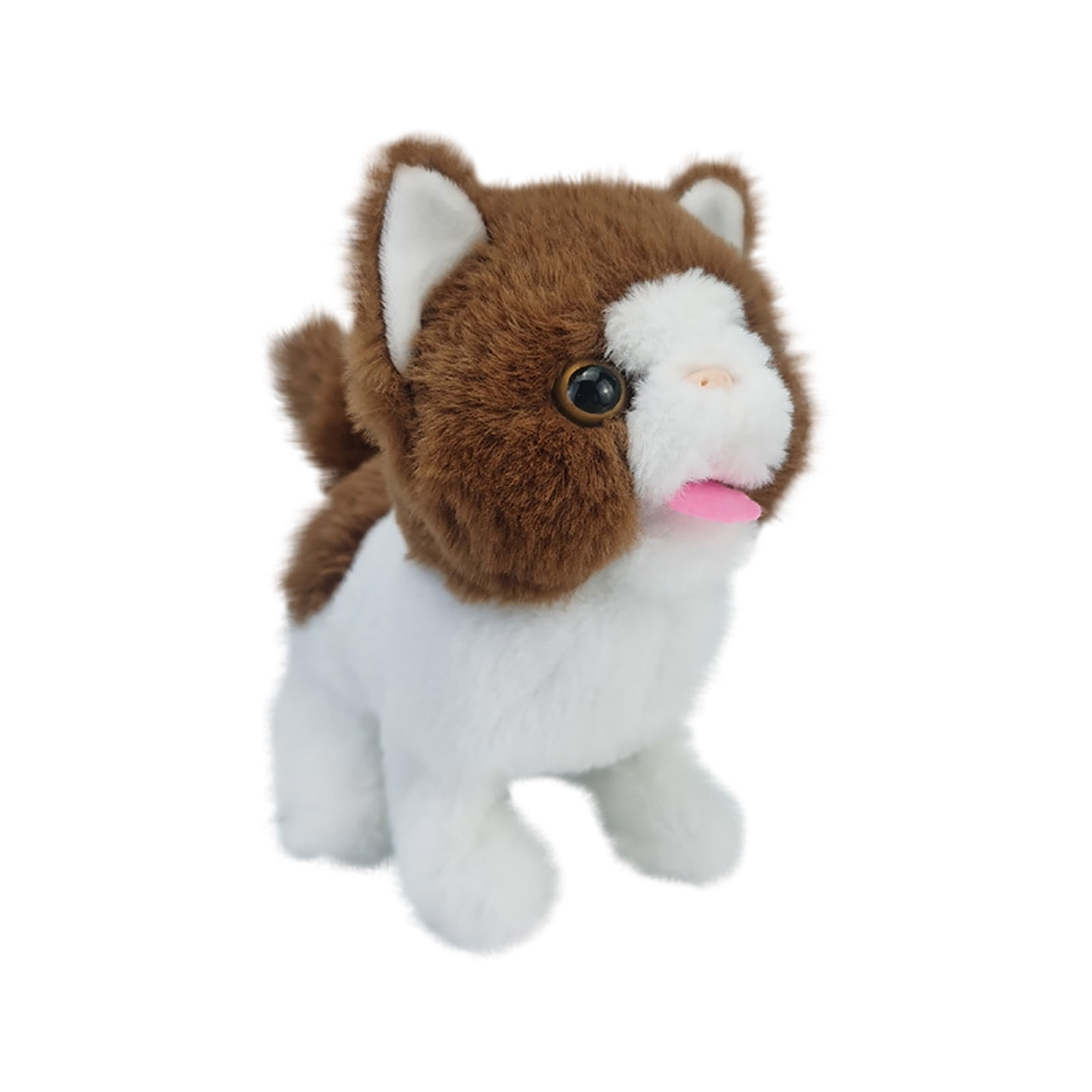 Qocolhg Cute Walking Cat Stuffed Animal Talking Educational Plush Toy ...