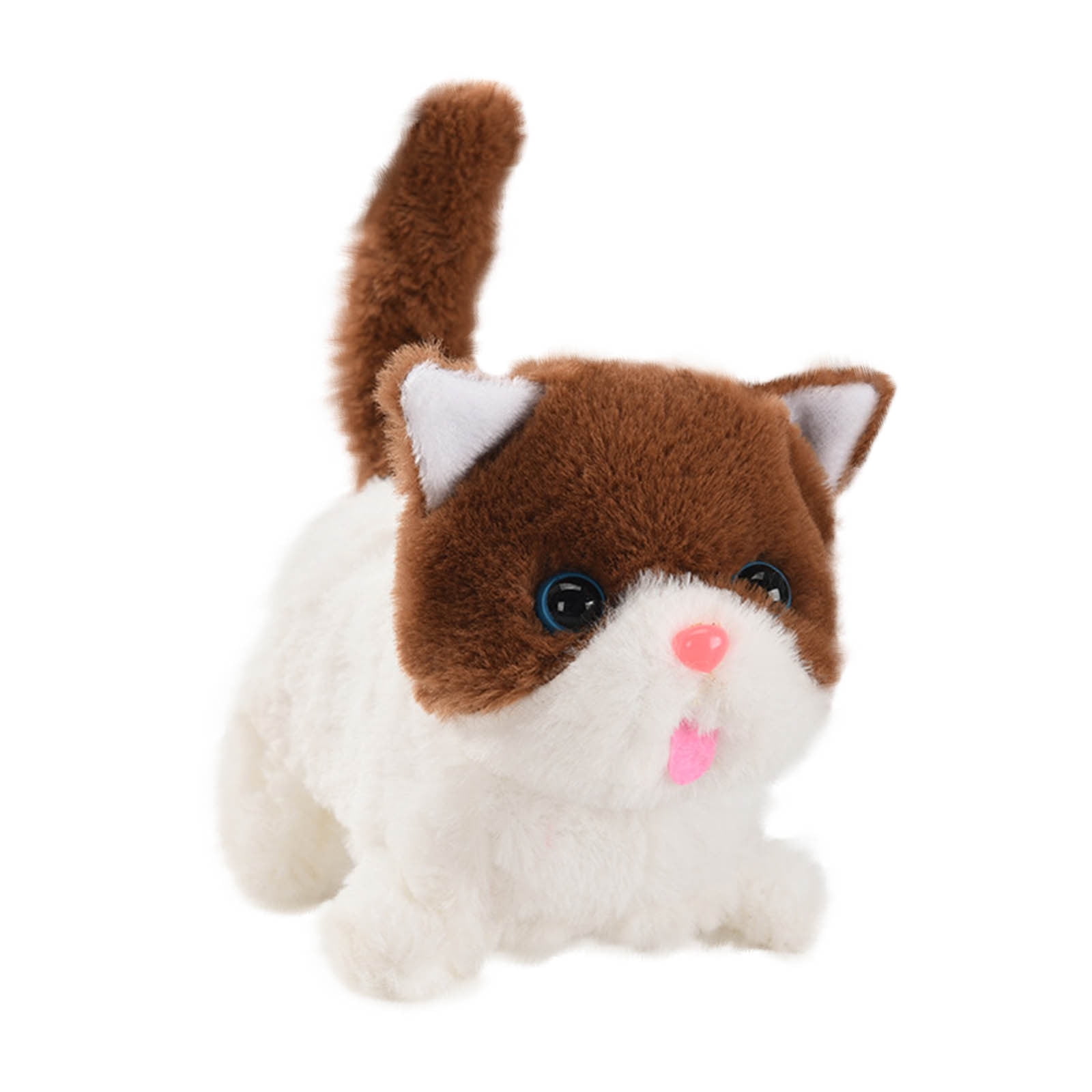 Qocolhg Cute Walking Cat Stuffed Animal Talking Educational Plush Toy ...