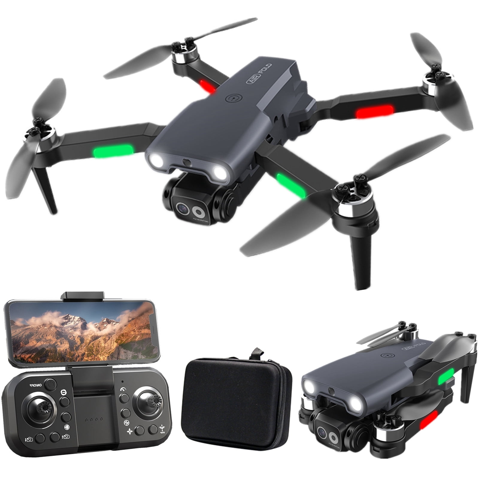 Qocolhg Drones with Camera for Adults 4k 1080P HD, Dual-camera Folding ...