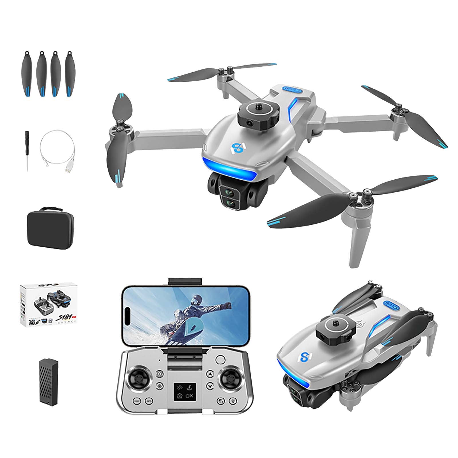 Qocolhg Drones With Camera For Adults 4k HD, Brushless Aerial ...