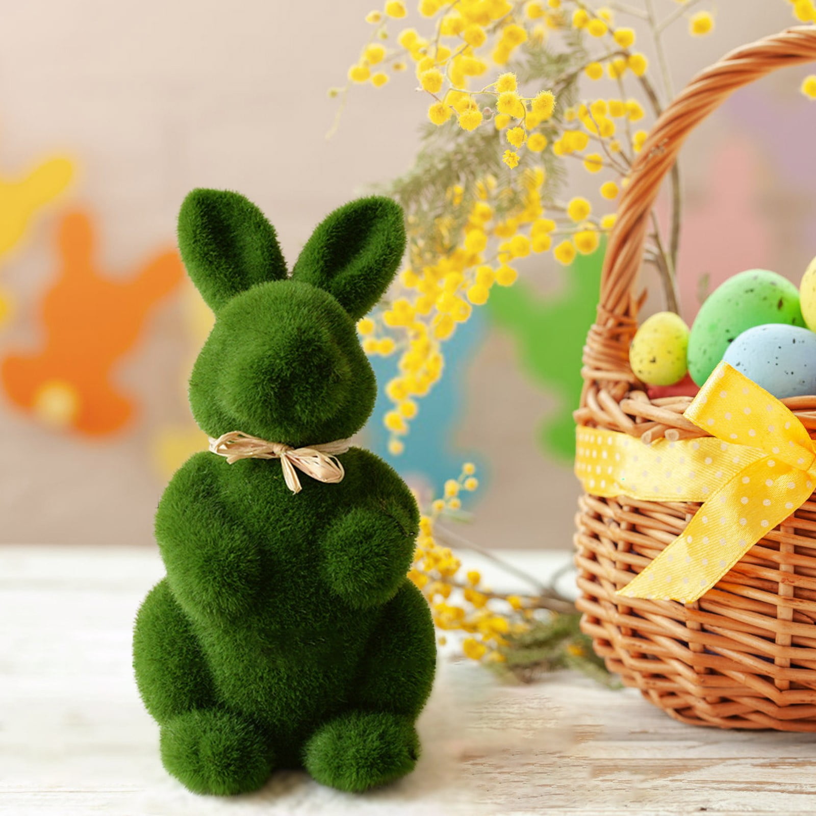 Qocolhg Easter Egg Bunny Themed Decorations for Home, Easter Decoration ...