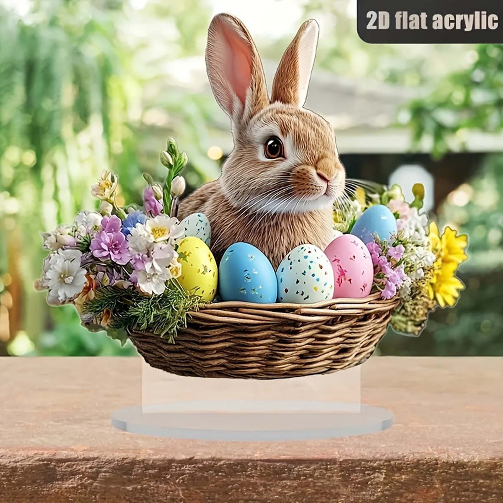 Qocolhg Easter Egg Bunny Themed Decorations for Home, Easter New ...