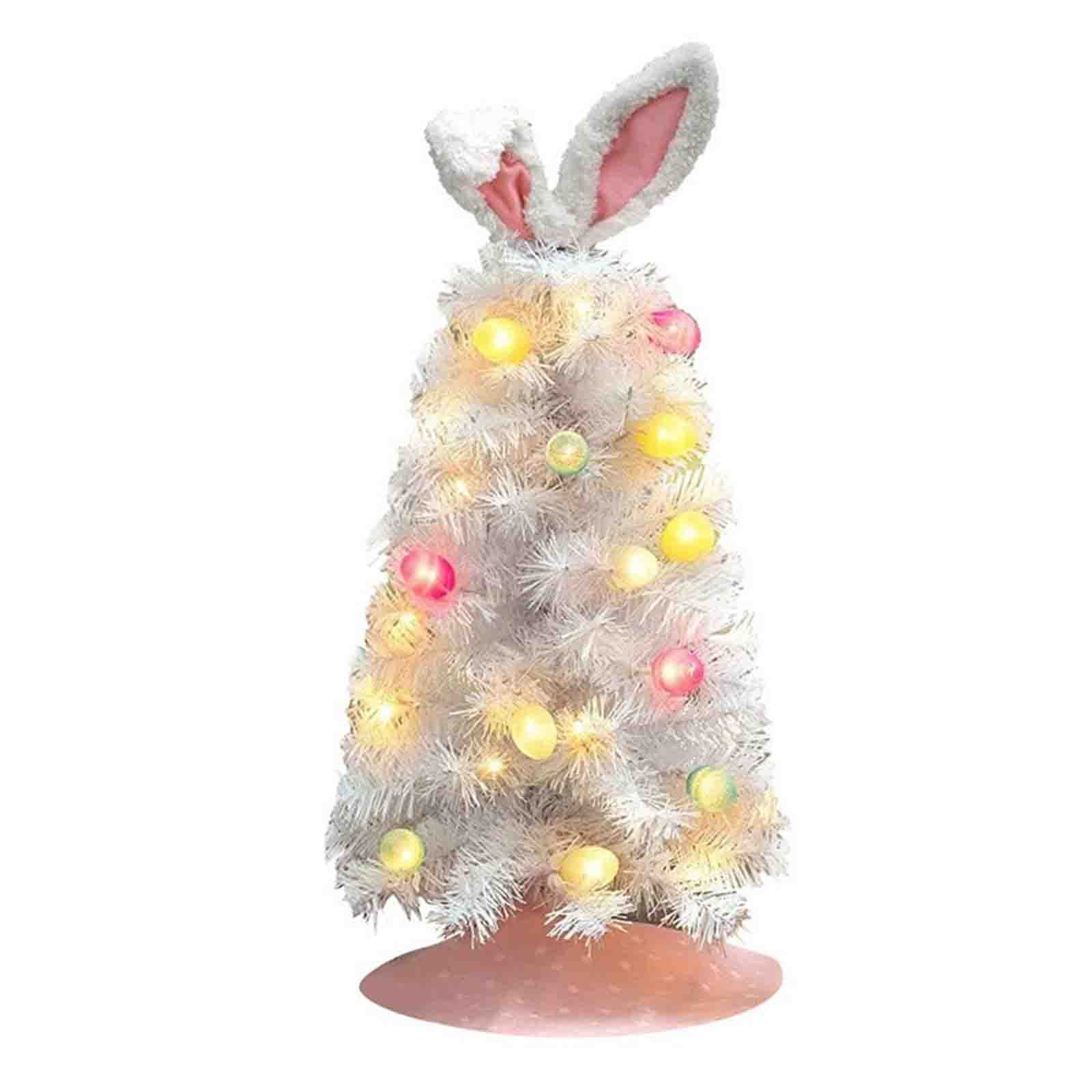 Qocolhg Easter Table Decorations, 24 Inch Lighted Easter Bunny White ...