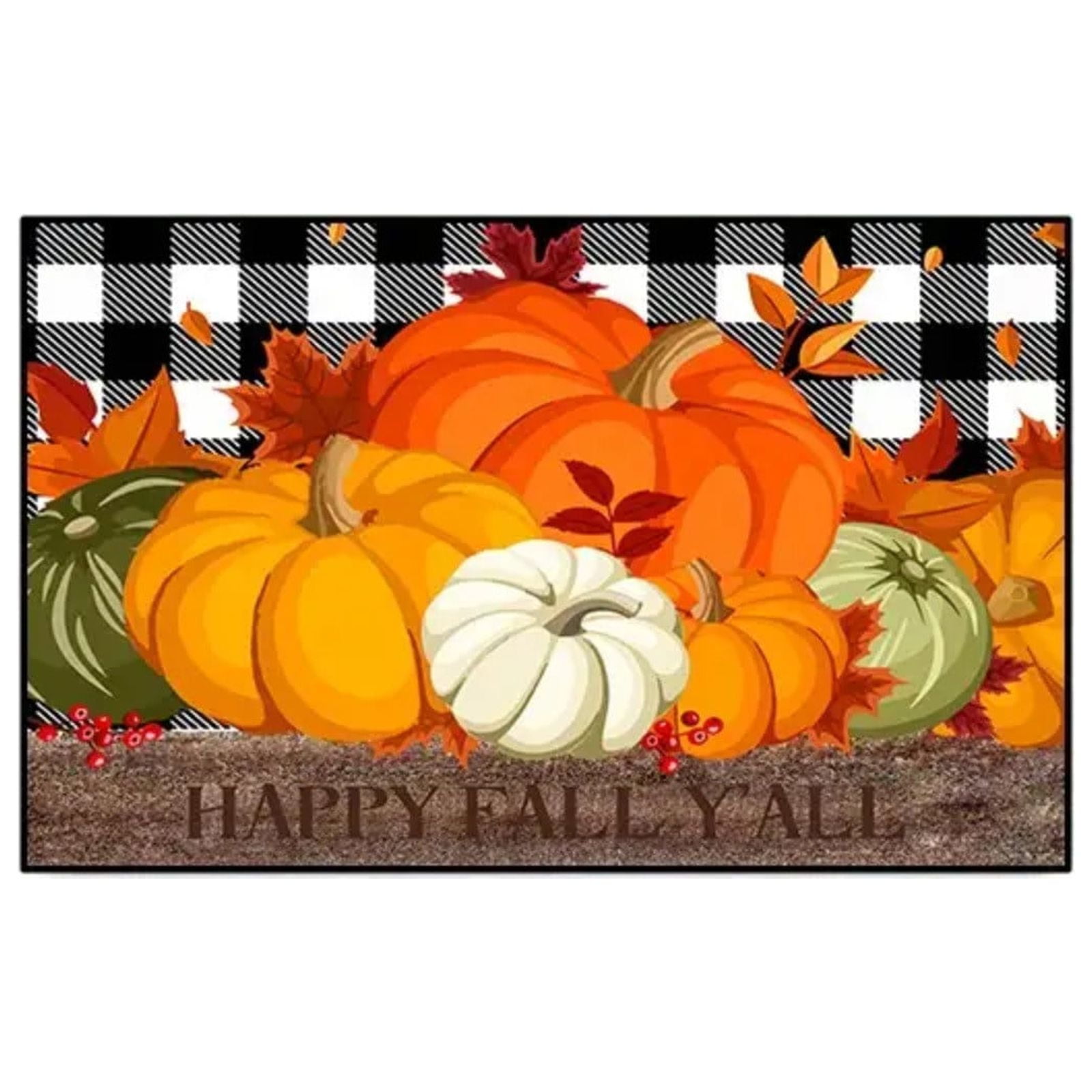 Qocolhg Fall Kitchen Rugs Farmhouse Kitchen Floor Mats Non Slip ...