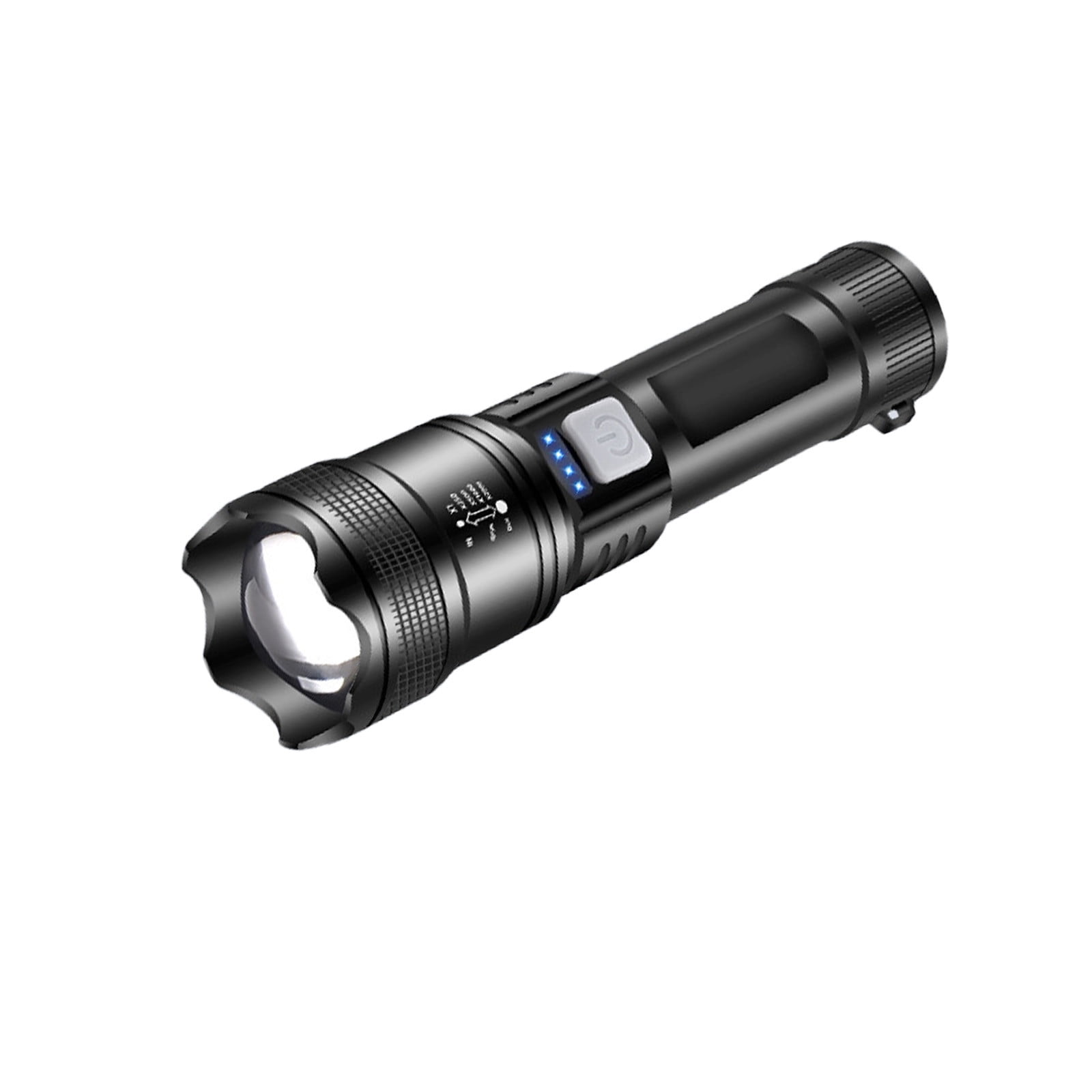 Qocolhg Flashlights High Lumens, 4 Speed Power Display Outdoor Portable ...