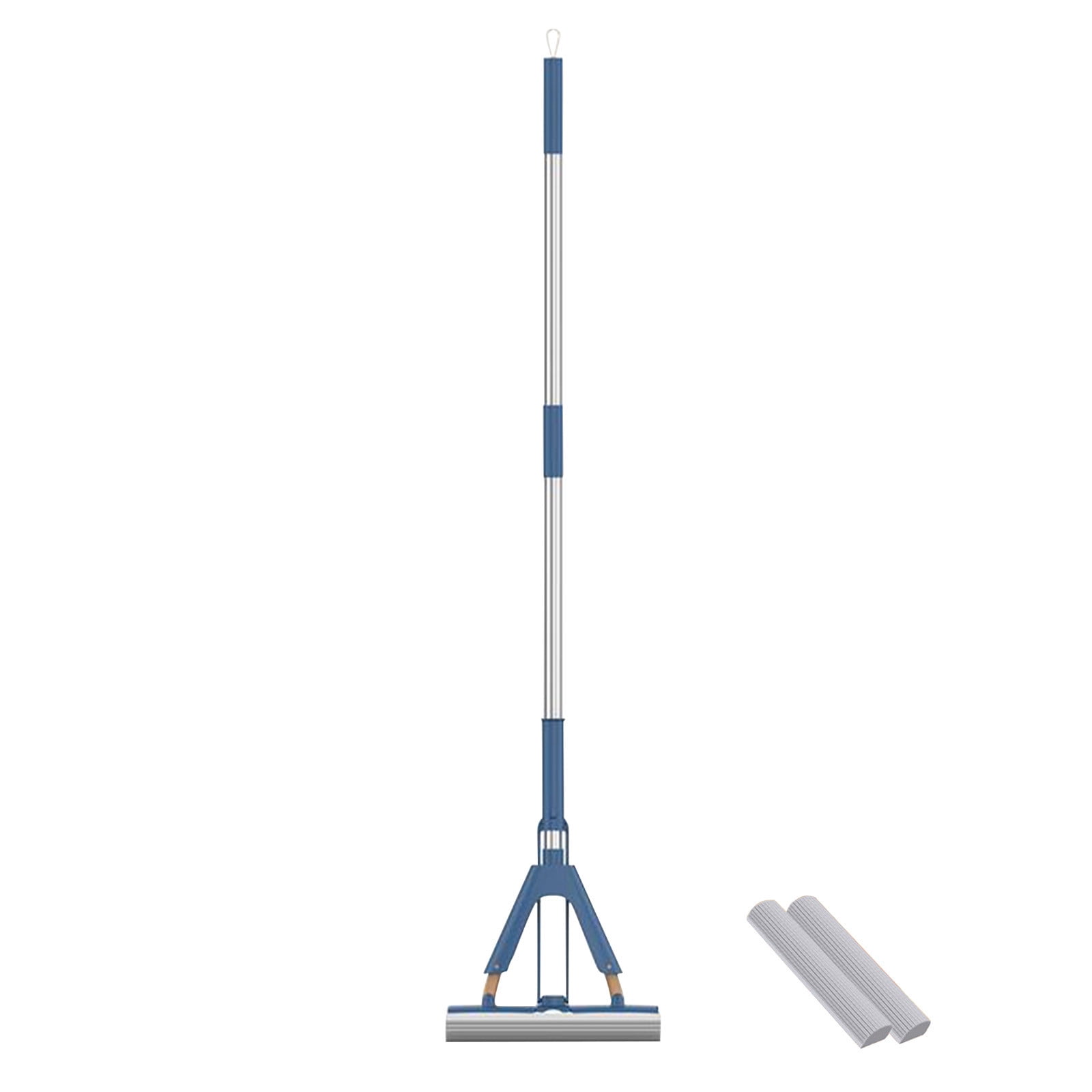 Qocolhg Folding S-queeze Sponge Mop, Absorbent Roller Foam Mop with 50 ...