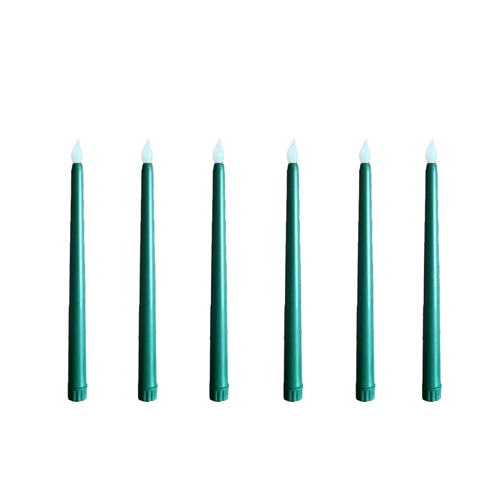 Qocolhg Green Flameless Taper Candles with Remote Control, 11 Inch LED ...