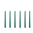 Qocolhg Green Flameless Taper Candles with Remote Control, 11 Inch LED ...