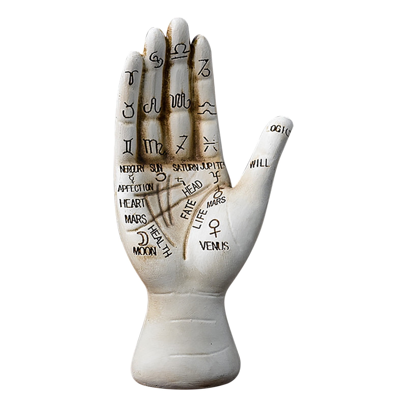 Qocolhg Halloween Decorations Clearance, Palmistry Hand Resin Statue ...