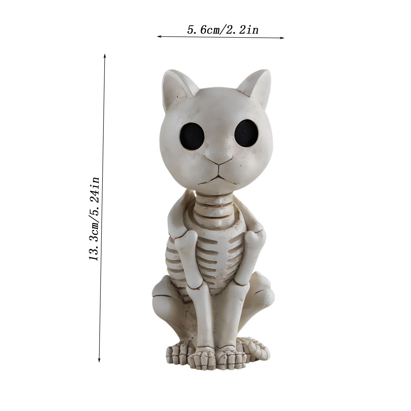 Qocolhg Halloween Decorations Skeleton Cat, Skeleton Animals Prop for ...