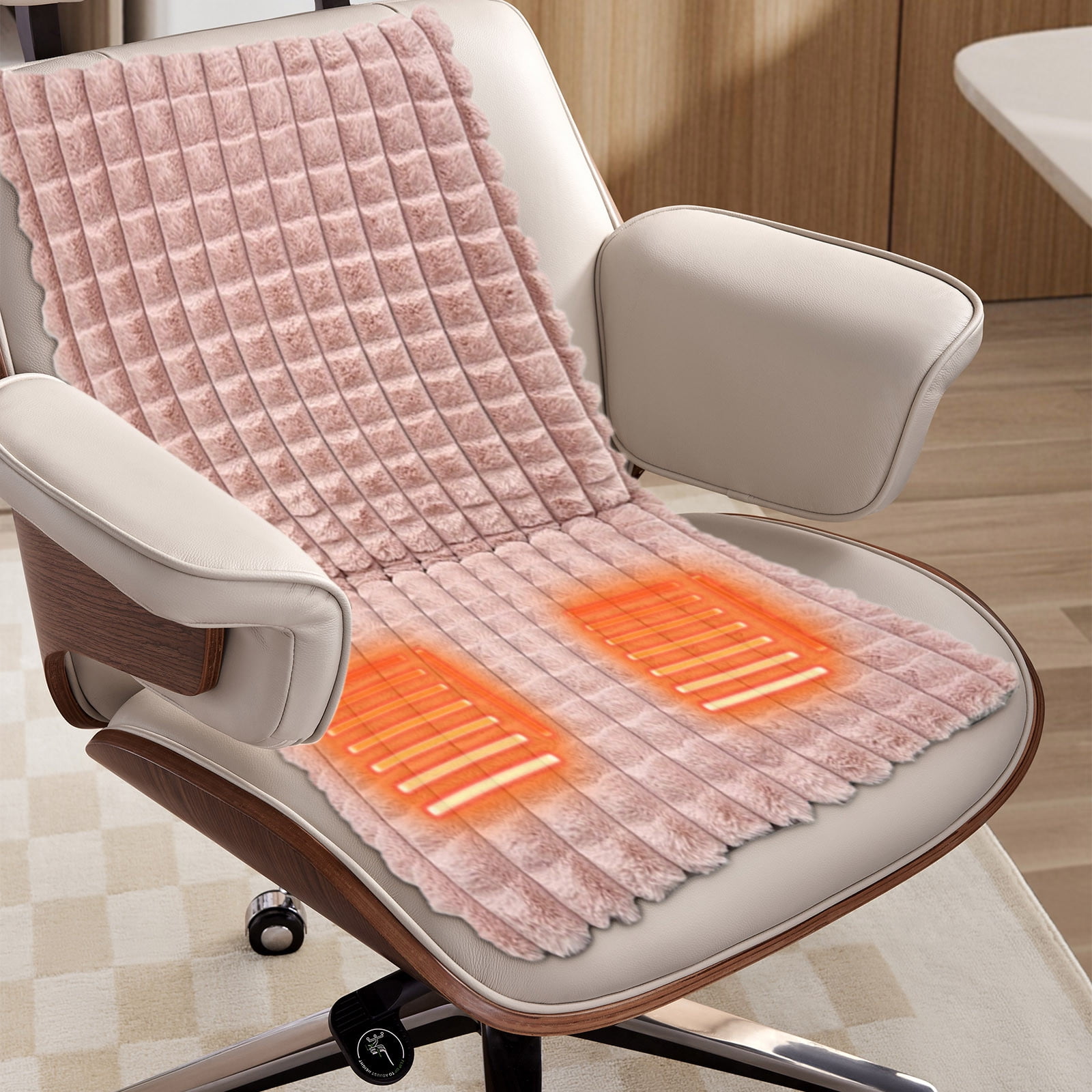 Qocolhg Heated Seat Cushion for Office Chairs,Portable Heated Chair Pad ...