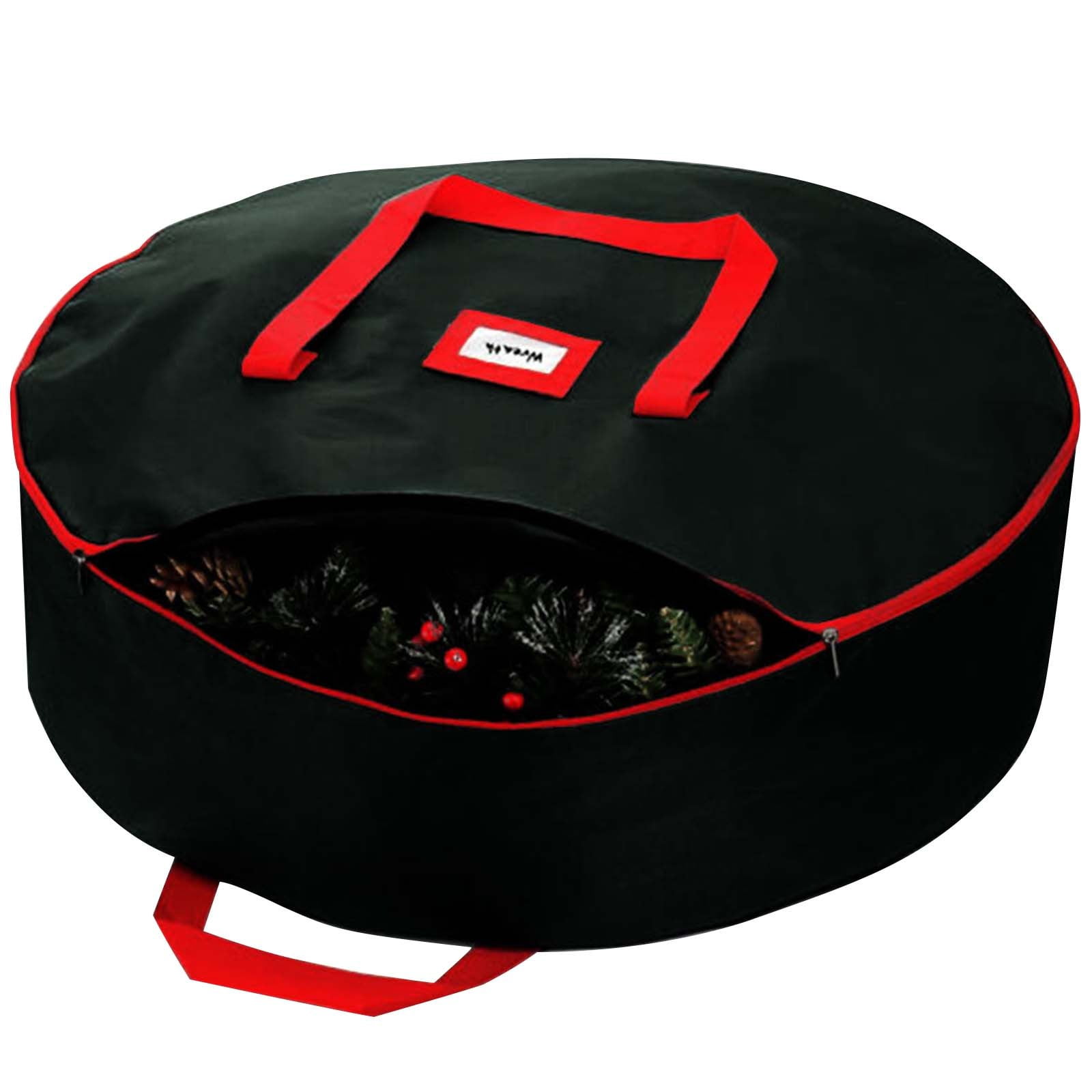 Qocolhg Heavy Duty Wreath Storage Bag 24/30/36 Inch,Christmas Wreath ...