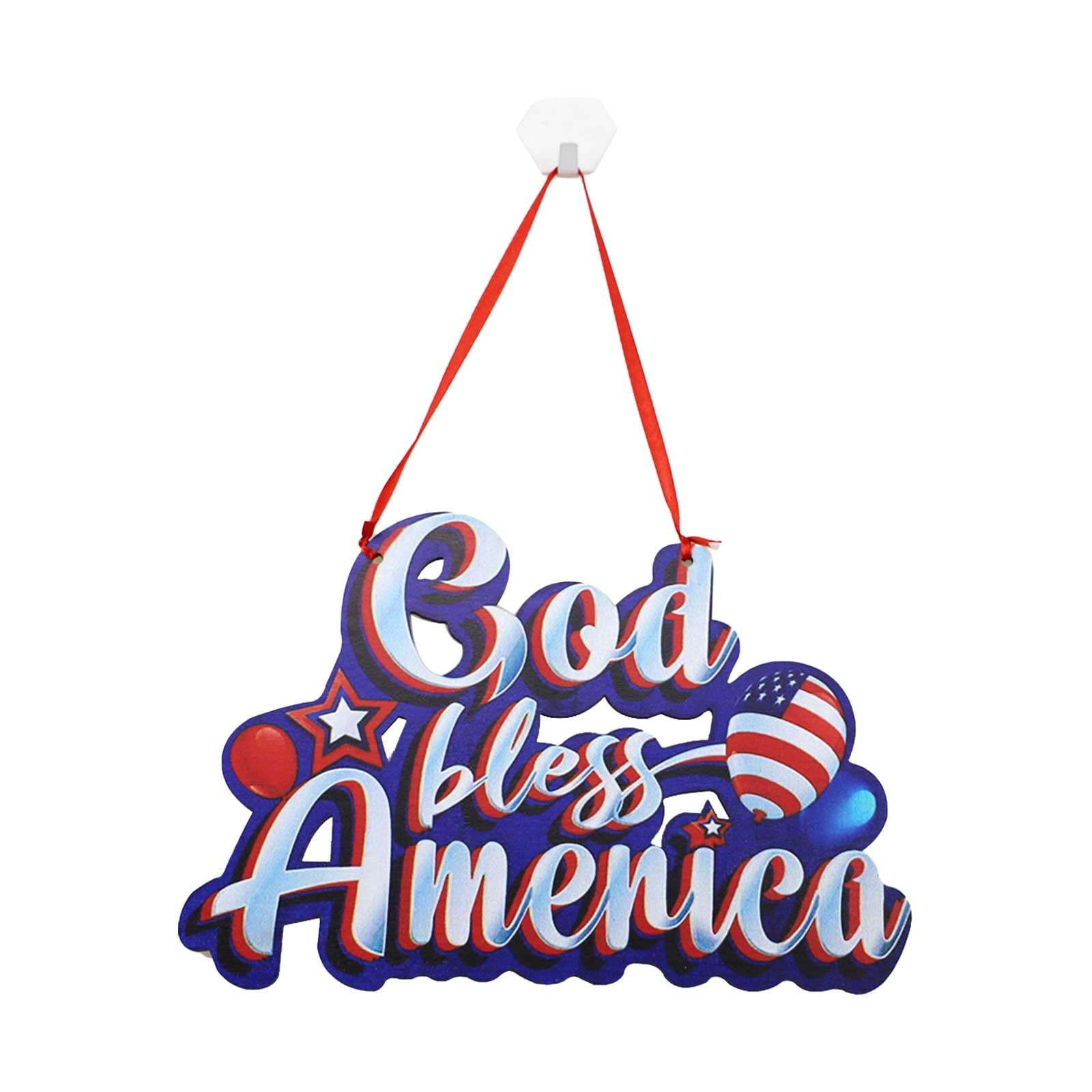 Qocolhg Independence Day God Bless America Patriotic Sign for Front ...